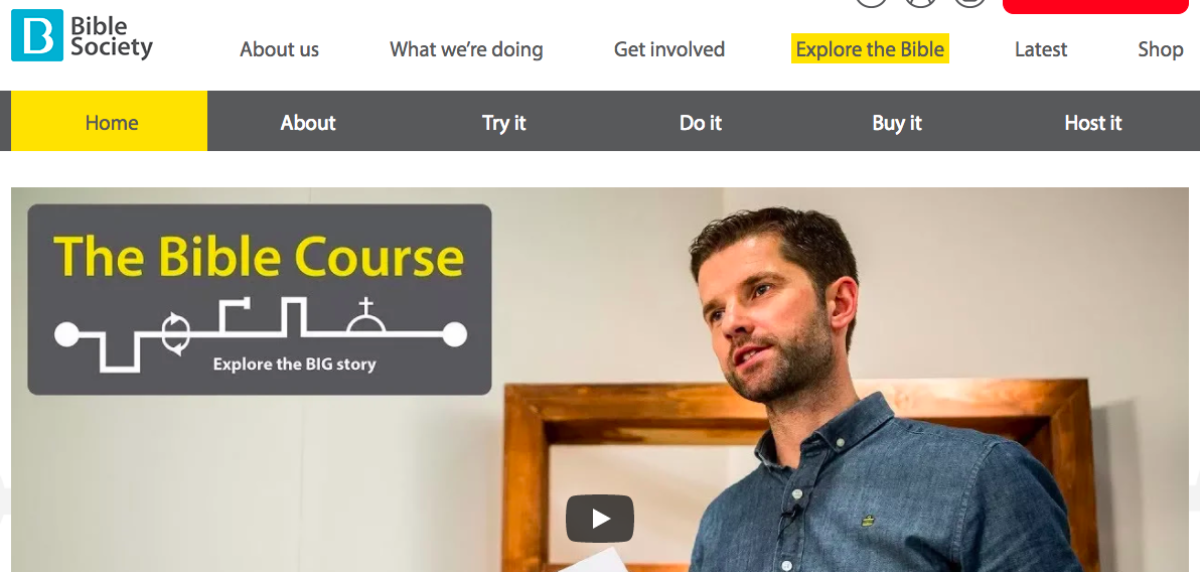 Bible Society: The Bible Course - Evangelical Alliance
